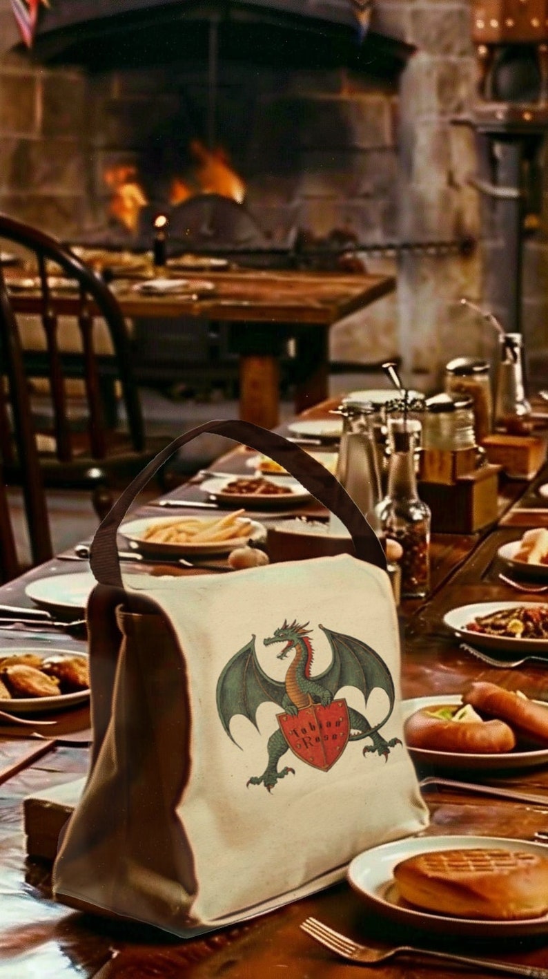Canvas Lunch Bag With Personalized Mythical Emblems Collection - Etsy