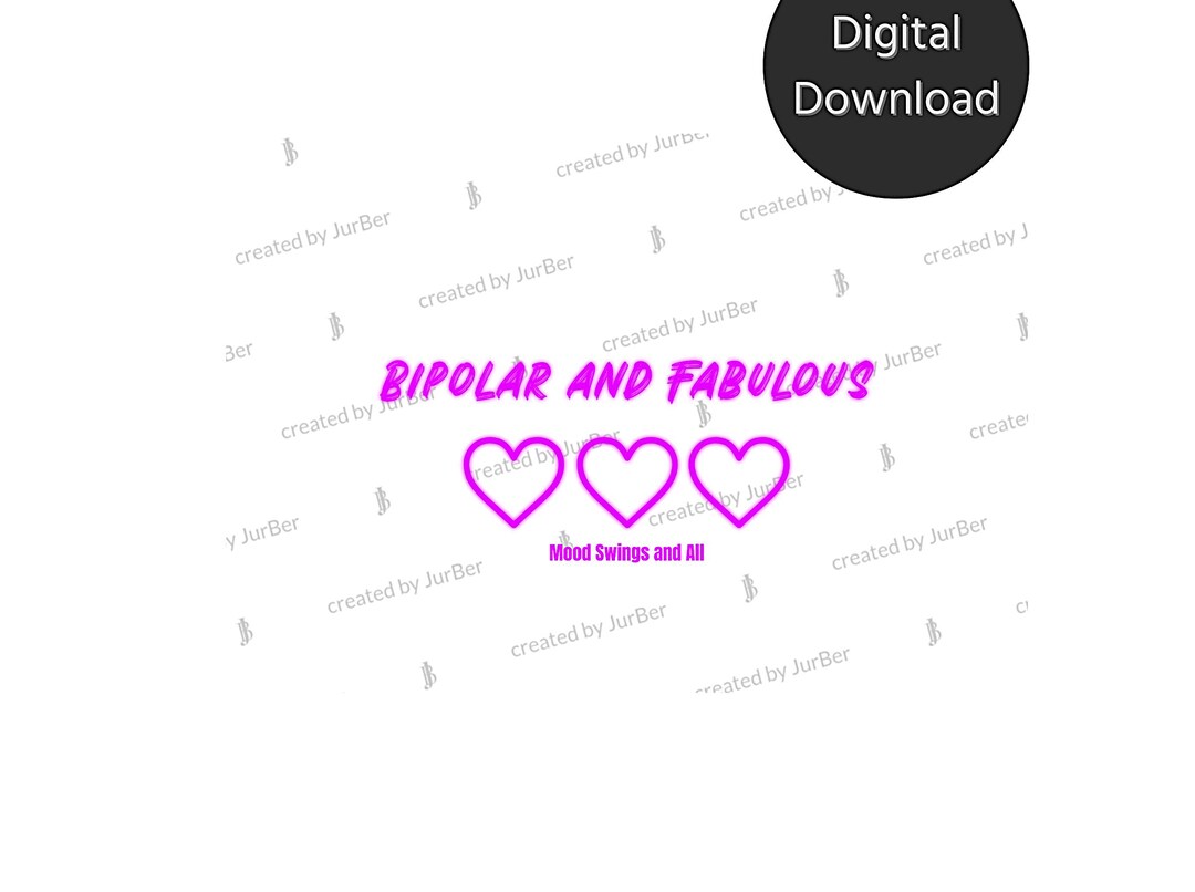 Funny Bipolar Quote Digital Design, Mental Health Art Gift, Bipolar ...