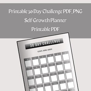 Printable 30 Day Goal & Habit Tracker: Self-growth Planner for Personal ...