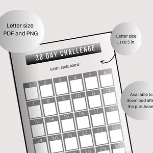 Printable 30 Day Goal & Habit Tracker: Self-growth Planner for Personal ...