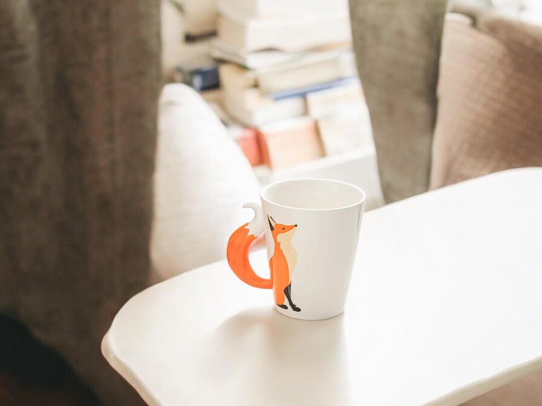 Creative Fox 3D Cartoon Coffee Mug With Fox Tailed Handle Cute Ceramic ...