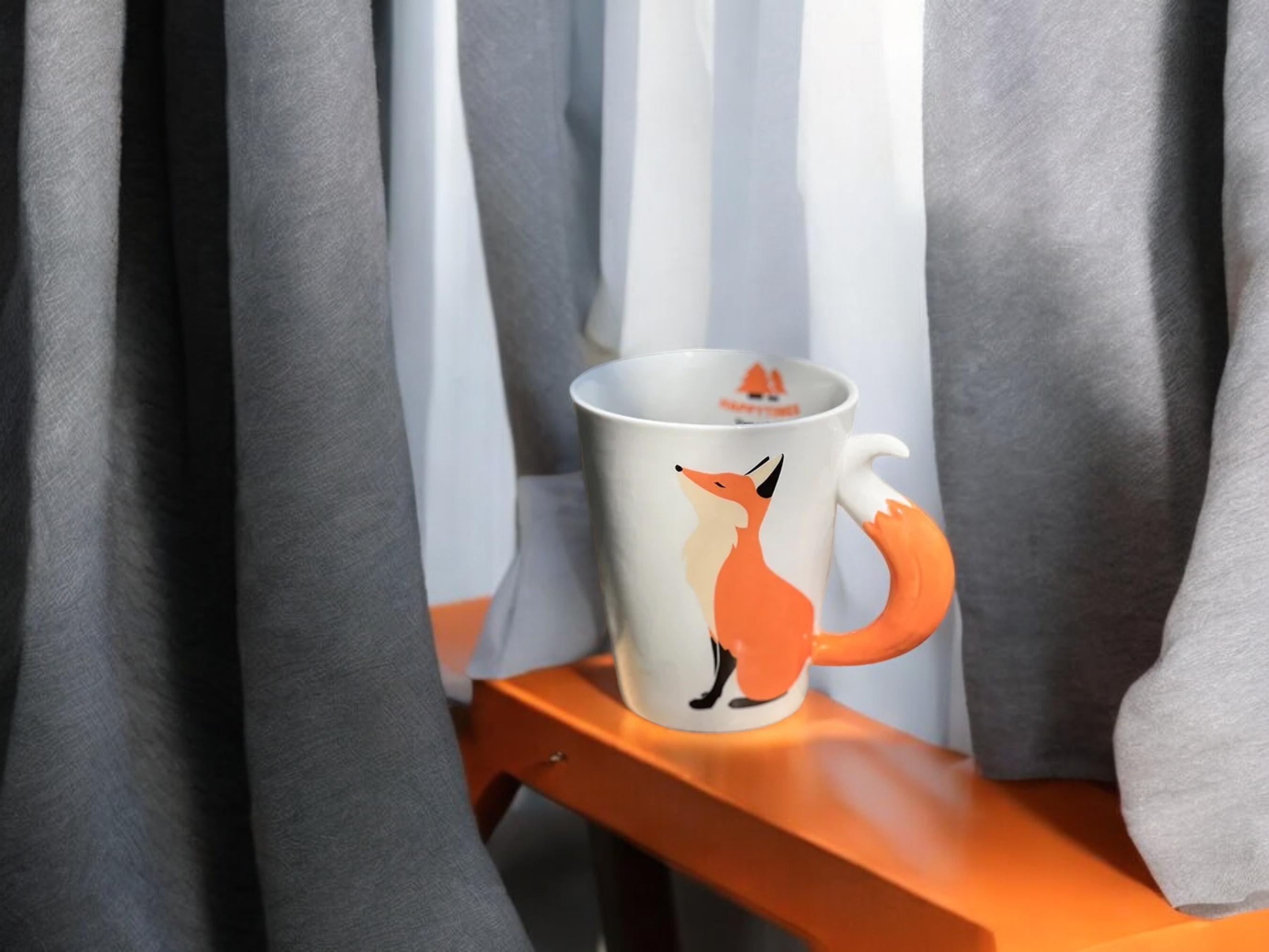 Creative Fox 3D Cartoon Coffee Mug With Fox Tailed Handle Cute Ceramic ...