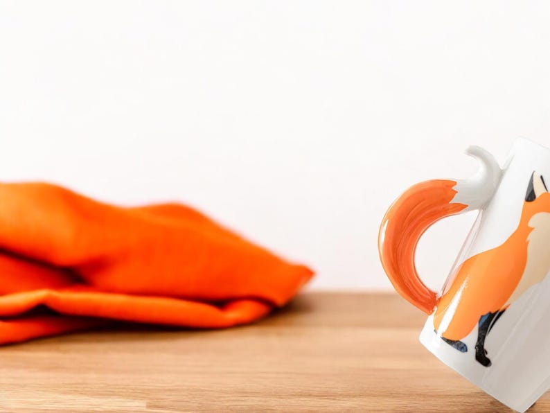 Creative Fox 3D Cartoon Coffee Mug With Fox Tailed Handle Cute Ceramic ...