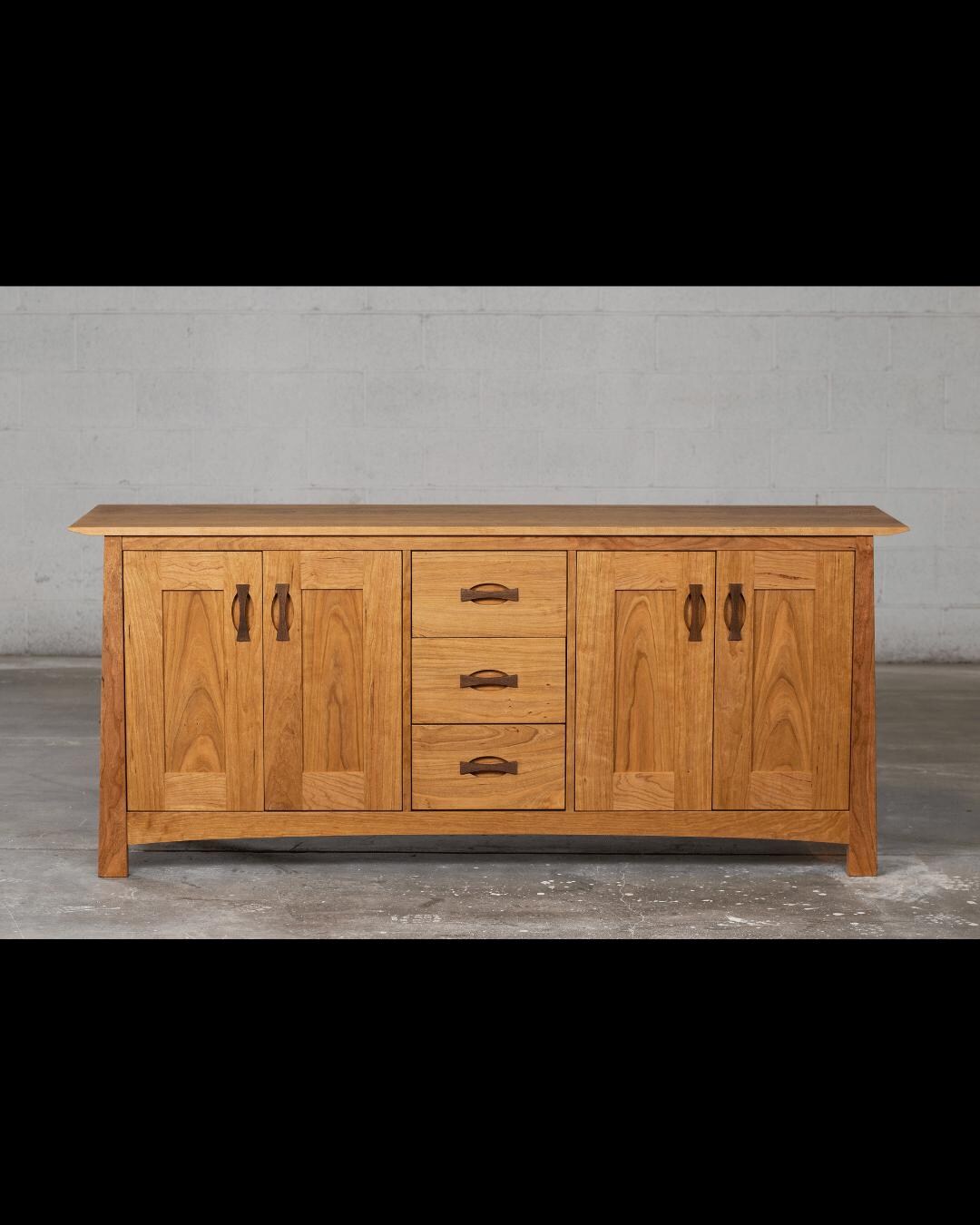 Handmade Solid Wood Buffet: Enso Collection, Cherry & Walnut - Etsy