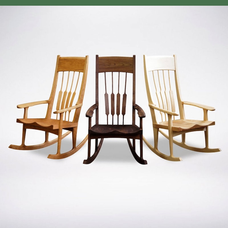 Wooden Rocking Chair - Etsy