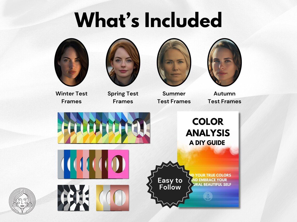 Color Analysis Kit for Virtual Tests | All 12 Season Color Analysis ...
