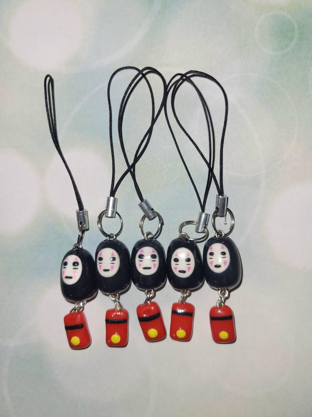 Handmade No-face Bathhouse Spirit Phone Strap | Spirited Away | Studio ...
