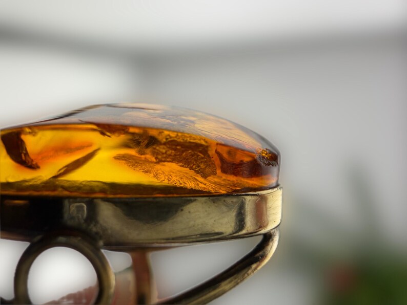 Vintage Soviet Russian Hallmark Baltic Amber Gilt Silver Ring - Etsy