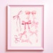 Pink Multi Bow Coquette Poster - Etsy