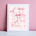 Pink Multi Bow Coquette Poster - Etsy
