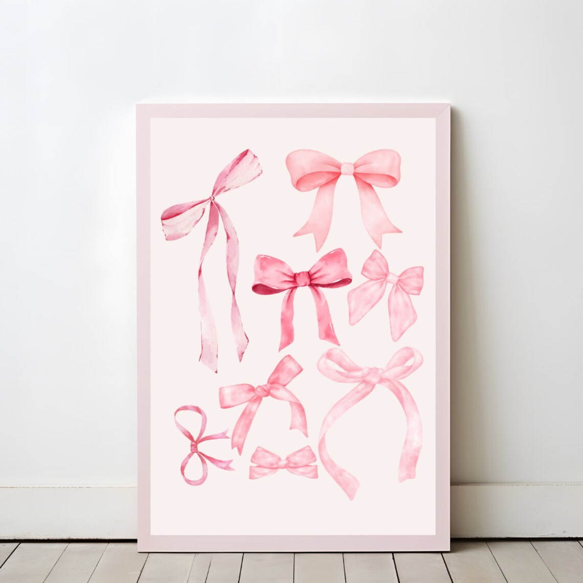 Pink Multi Bow Coquette Poster - Etsy