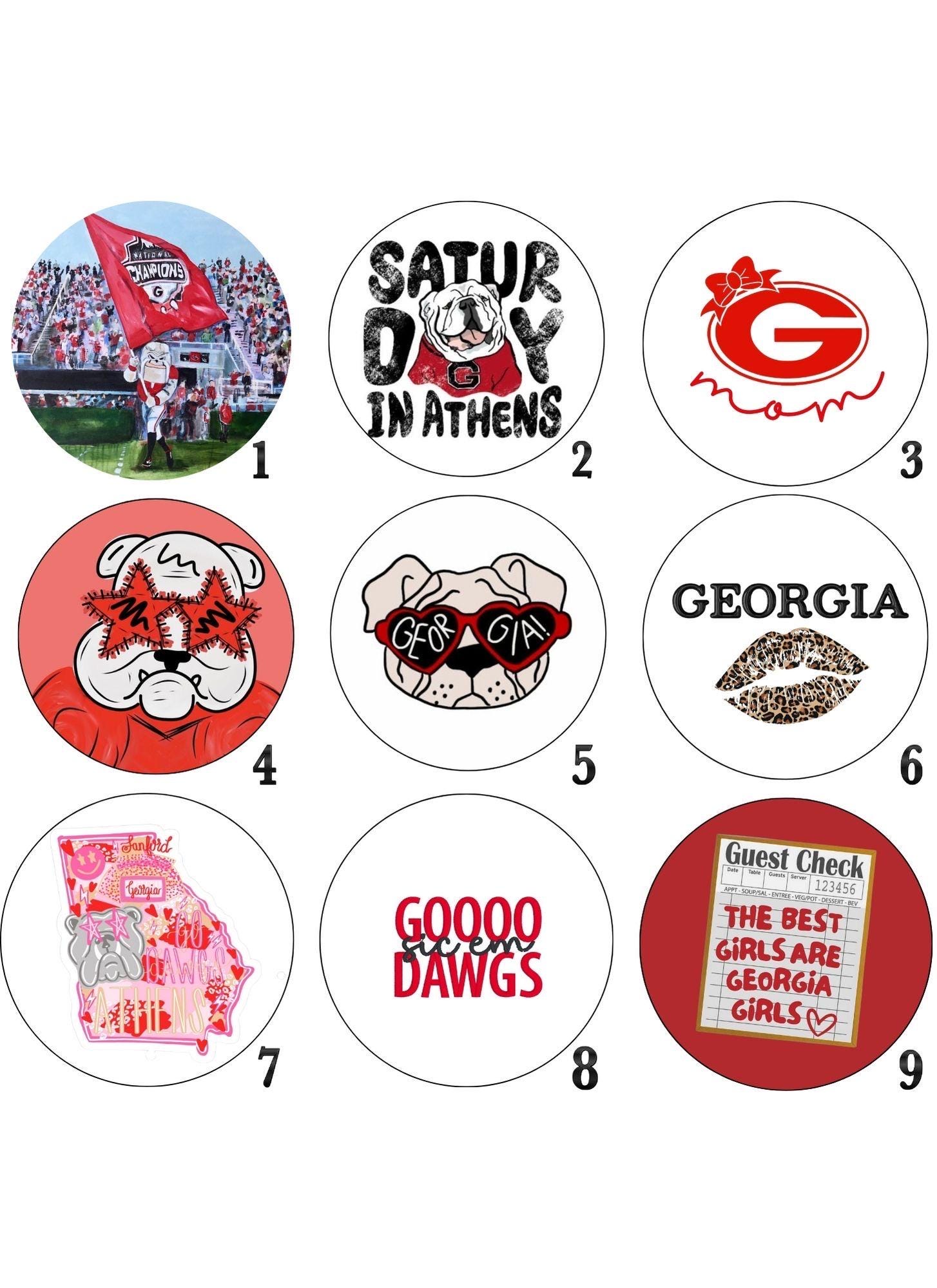 UGA GAMEDAY BUTTONS - Etsy