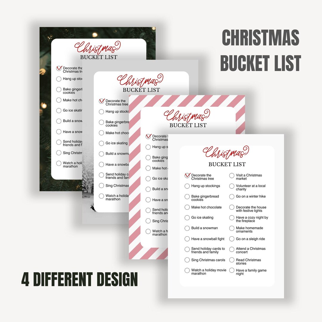 Christmas Bucket List Christmas Countdown Christmas Printable for Kids ...