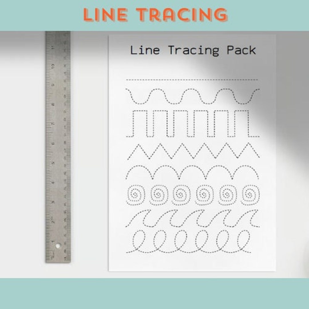 Pre Writing Line Tracing Sheets - Etsy