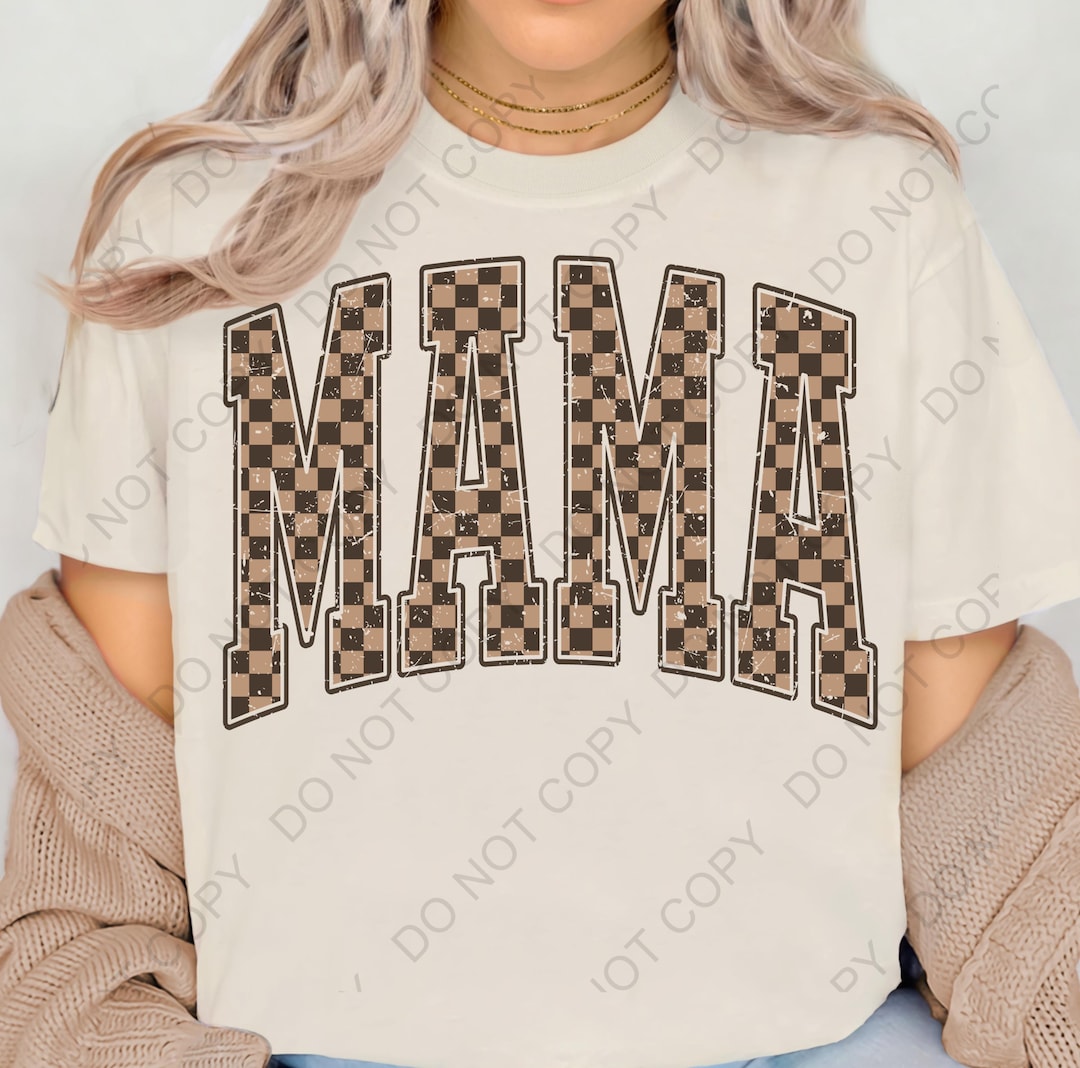 Checkered Mama Png,tan Checkered Mama Png, Digital Download ...