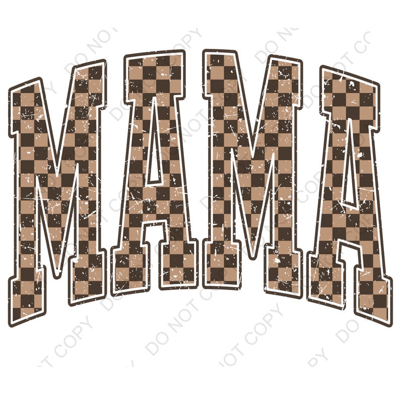 Checkered Mama Png,tan Checkered Mama Png, Digital Download ...