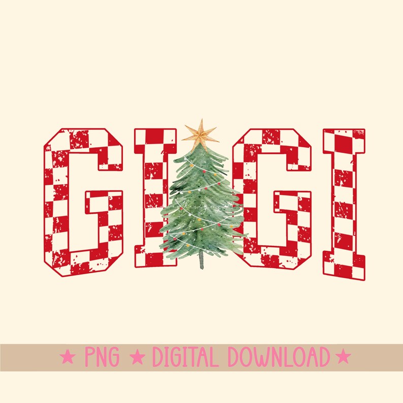 Checkered Gigi Png, Digital Download, Sublimation Design Trendy Design ...