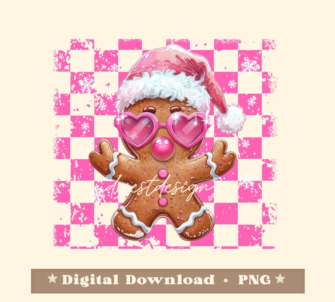 Gingerbread Man Bubble Png, Digital Download, Sublimation Design Trendy ...