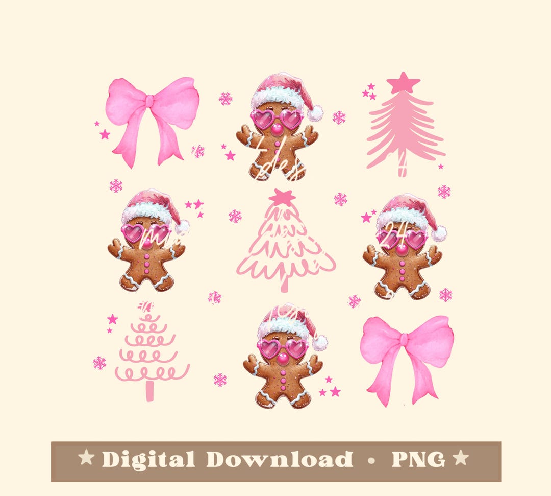 Gingerbread Man Bubble Png, Digital Download, Sublimation Design Trendy ...