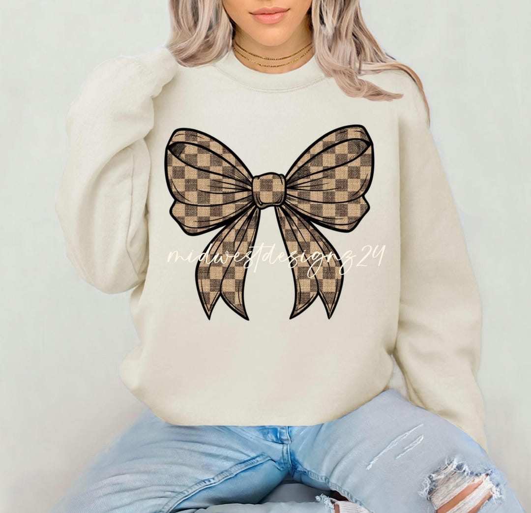 Coquette Geez Louis Bow Png,louis V Brown Checkered Textured Bow Png ...
