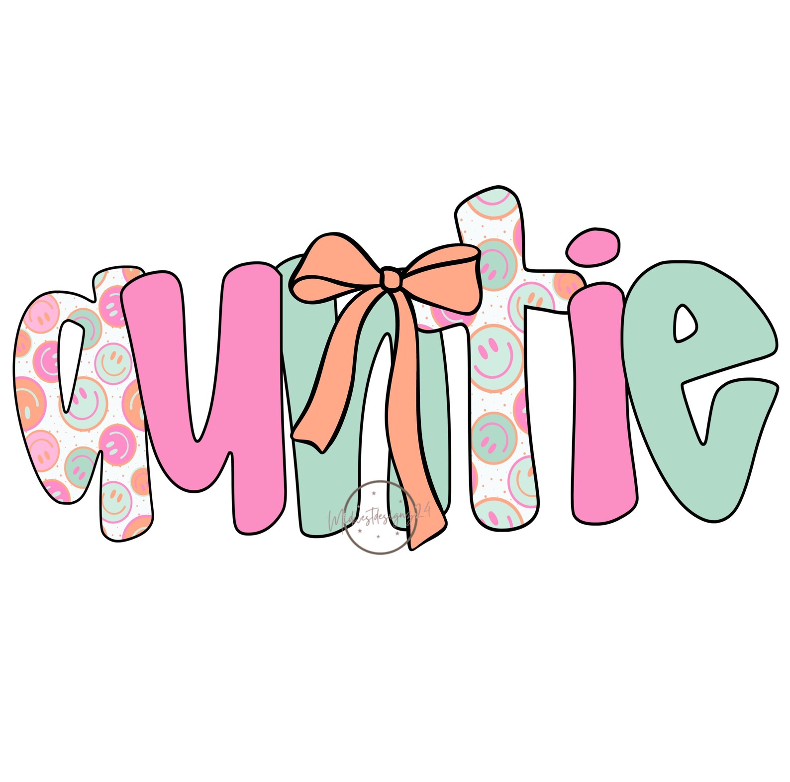 Auntie PNG, Smile Auntie Png ,coquette Bow PNG | Auntie Digital ...