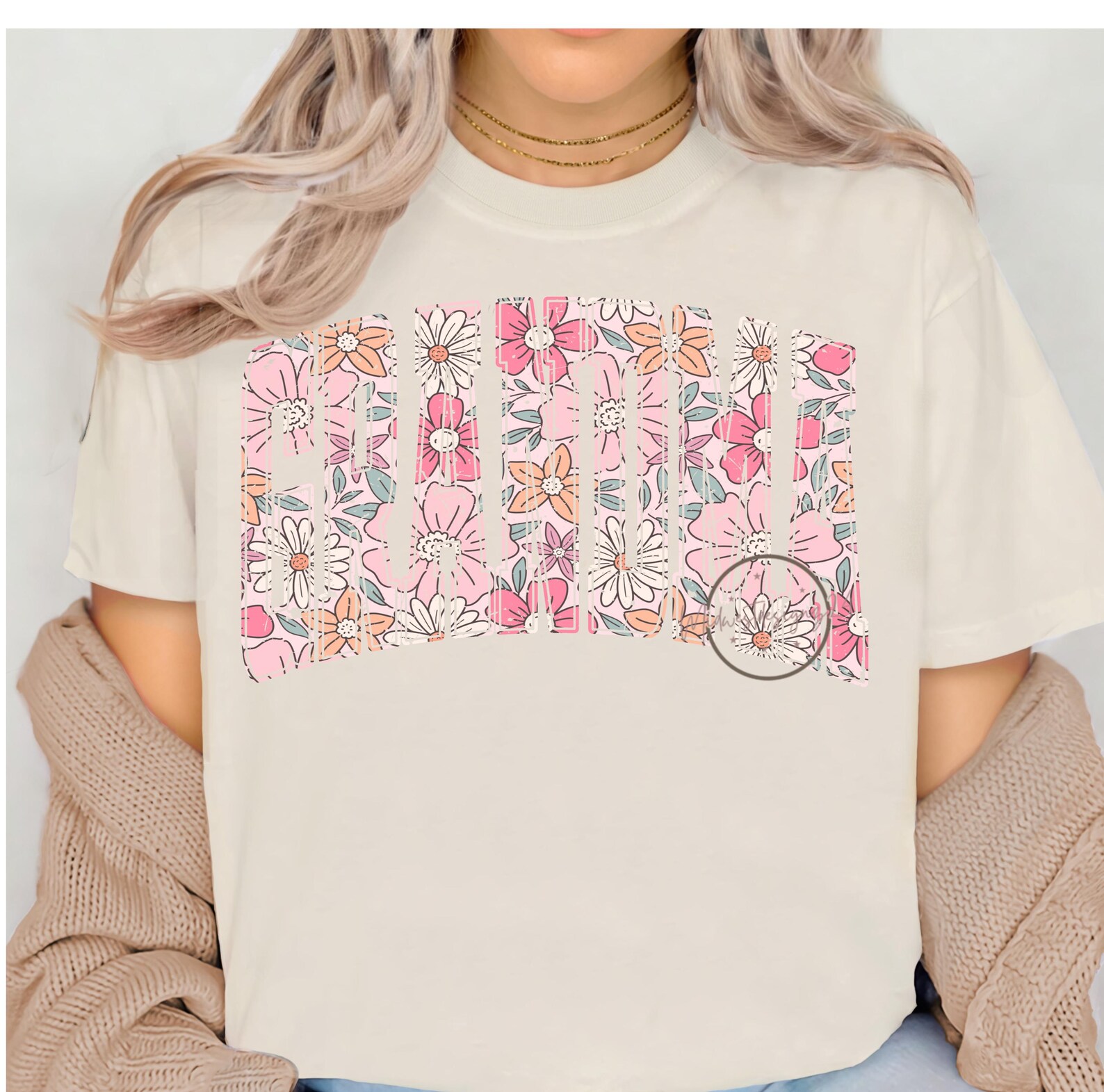 Floral Grandma Png, Digital Download, Sublimation Design Trendy Design ...
