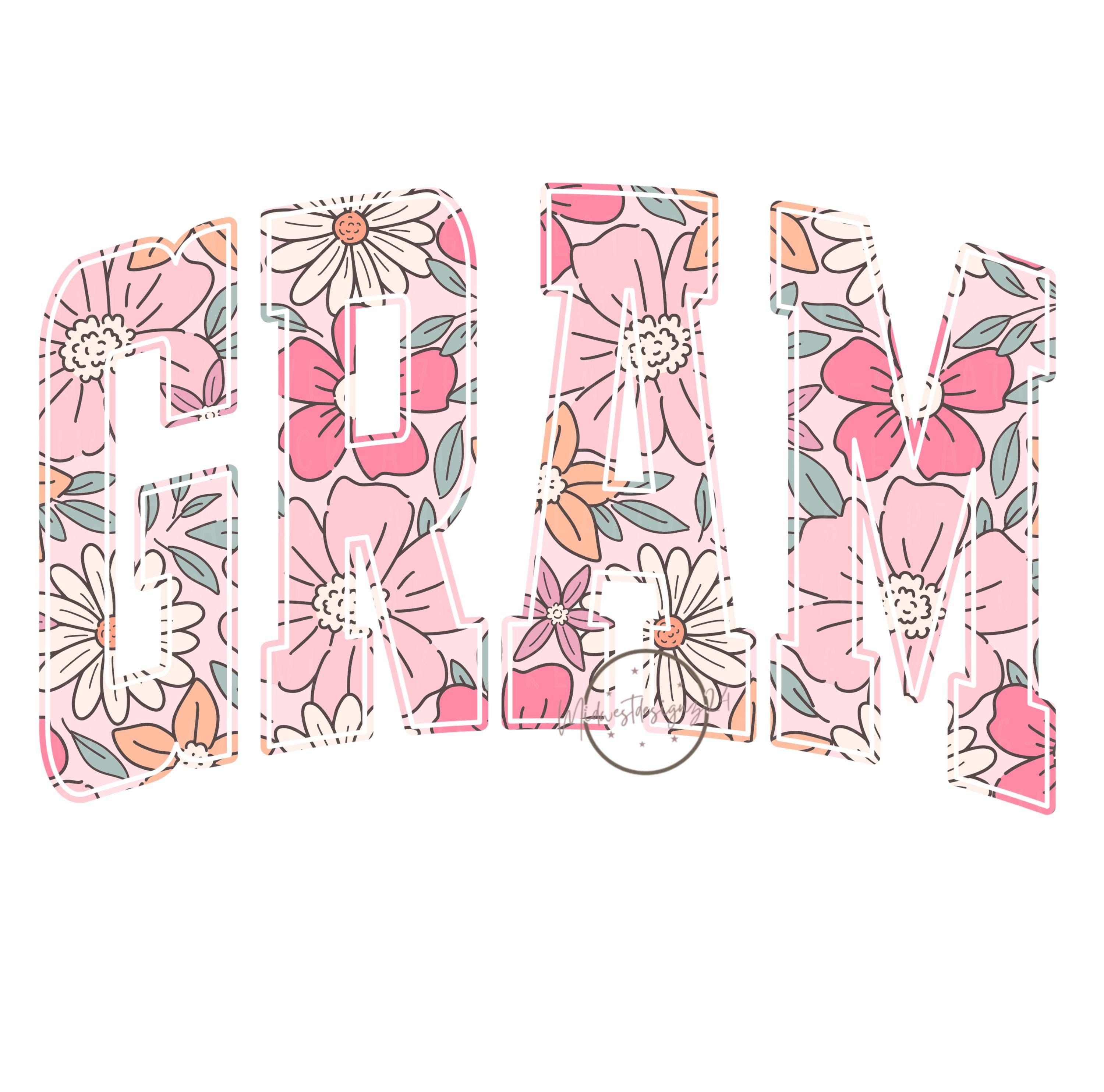 Floral Gram Png, Digital Download, Sublimation Design Trendy Design ...