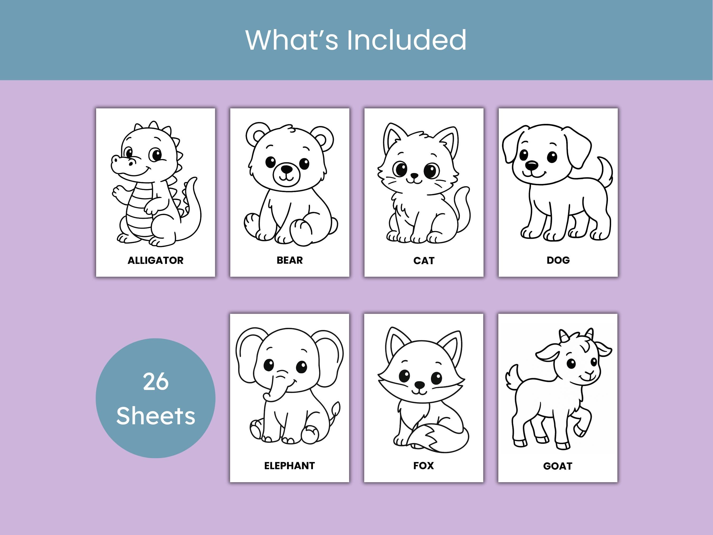 Cute Baby Animals Coloring Pages Bold and Easy Coloring Pages Cute ...