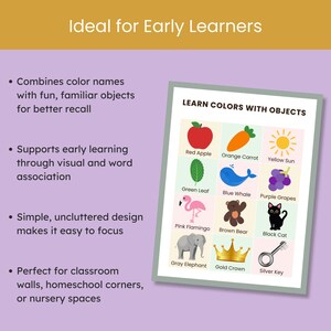 Homeschool Printables Educational Wall Art Printable Colors Wall Art ...