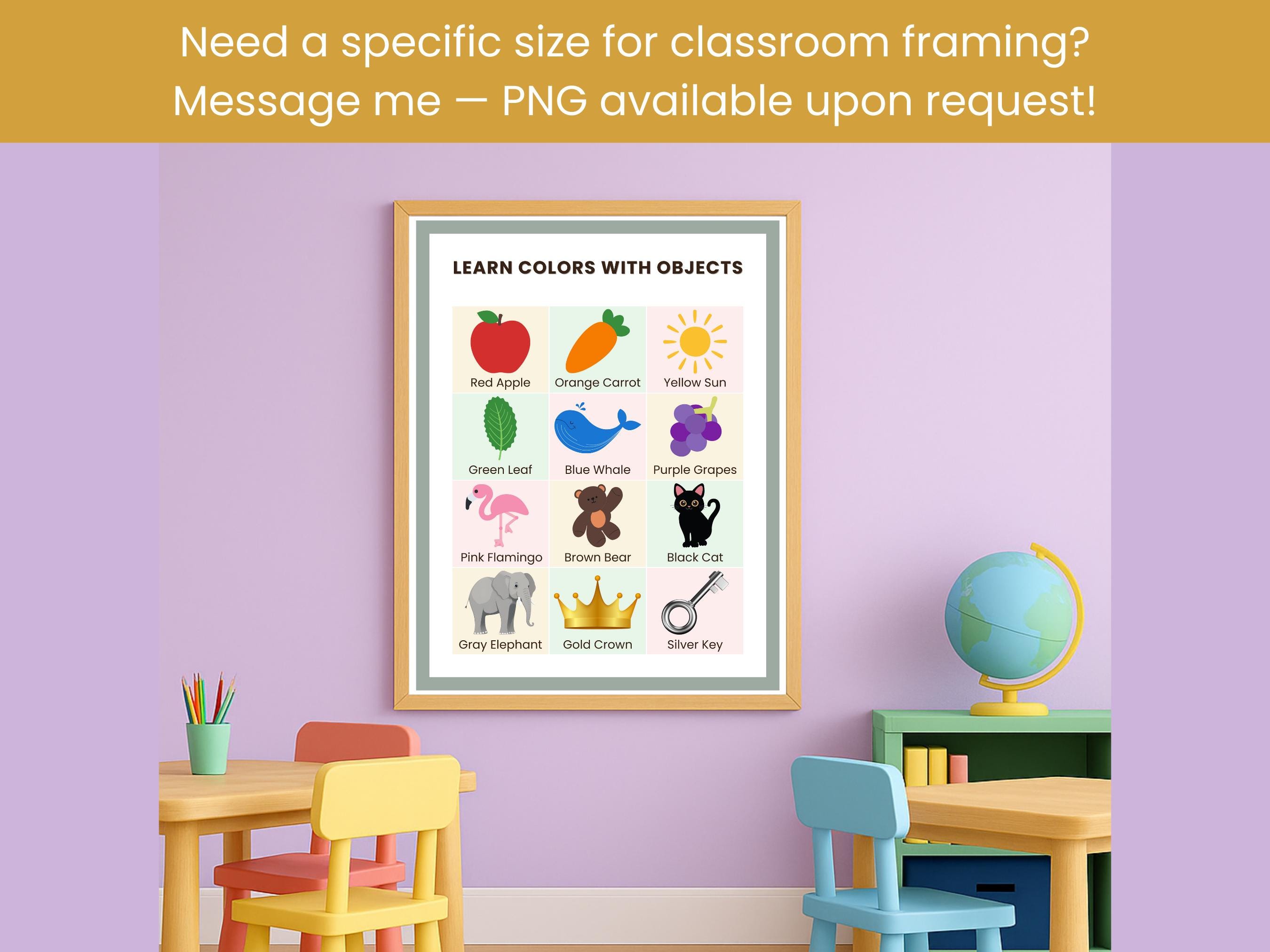 Homeschool Printables Educational Wall Art Printable Colors Wall Art ...