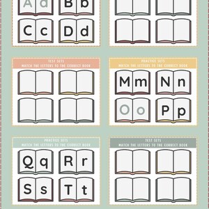 Uppercase and Lowercase Letters Matching Activity Alphabet Learning ...