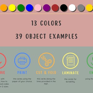 Printable Flashcards Teaching Colors for Homeschool Activity Learning ...
