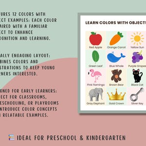 Homeschool Printables Educational Wall Art Printable Colors Wall Art ...