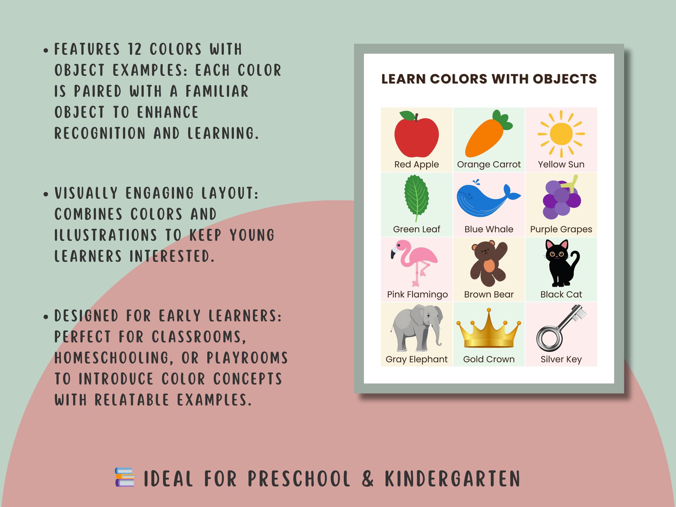 Homeschool Printables Educational Wall Art Printable Colors Wall Art ...
