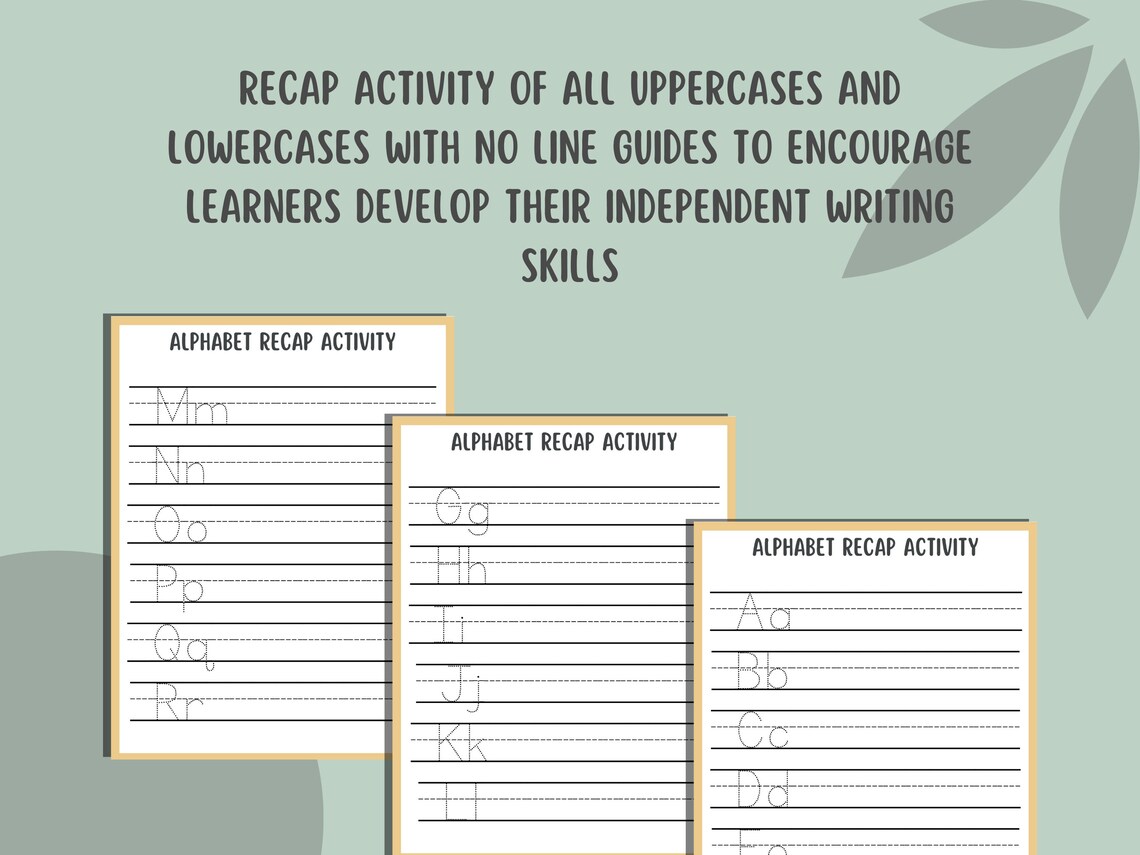 Letter Formation Uppercase Lowercase Letters Alphabet Writing Practice ...