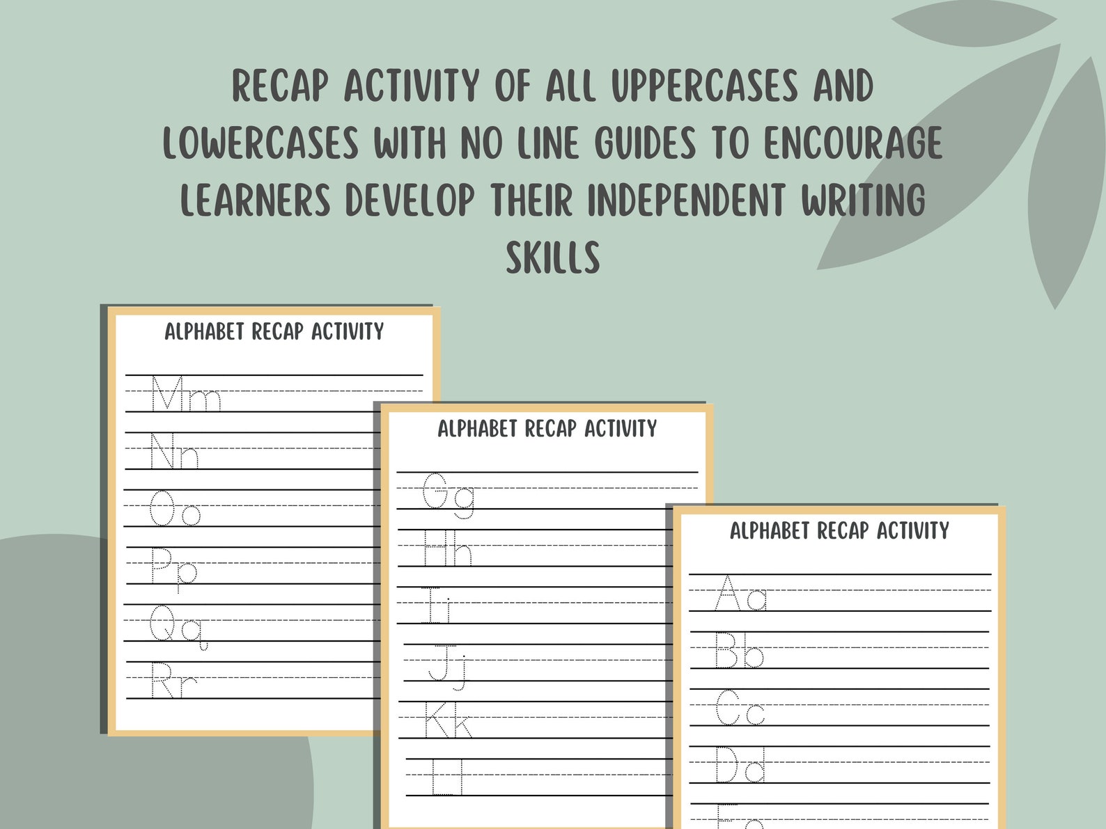 Letter Formation Uppercase Lowercase Letters Alphabet Writing Practice ...