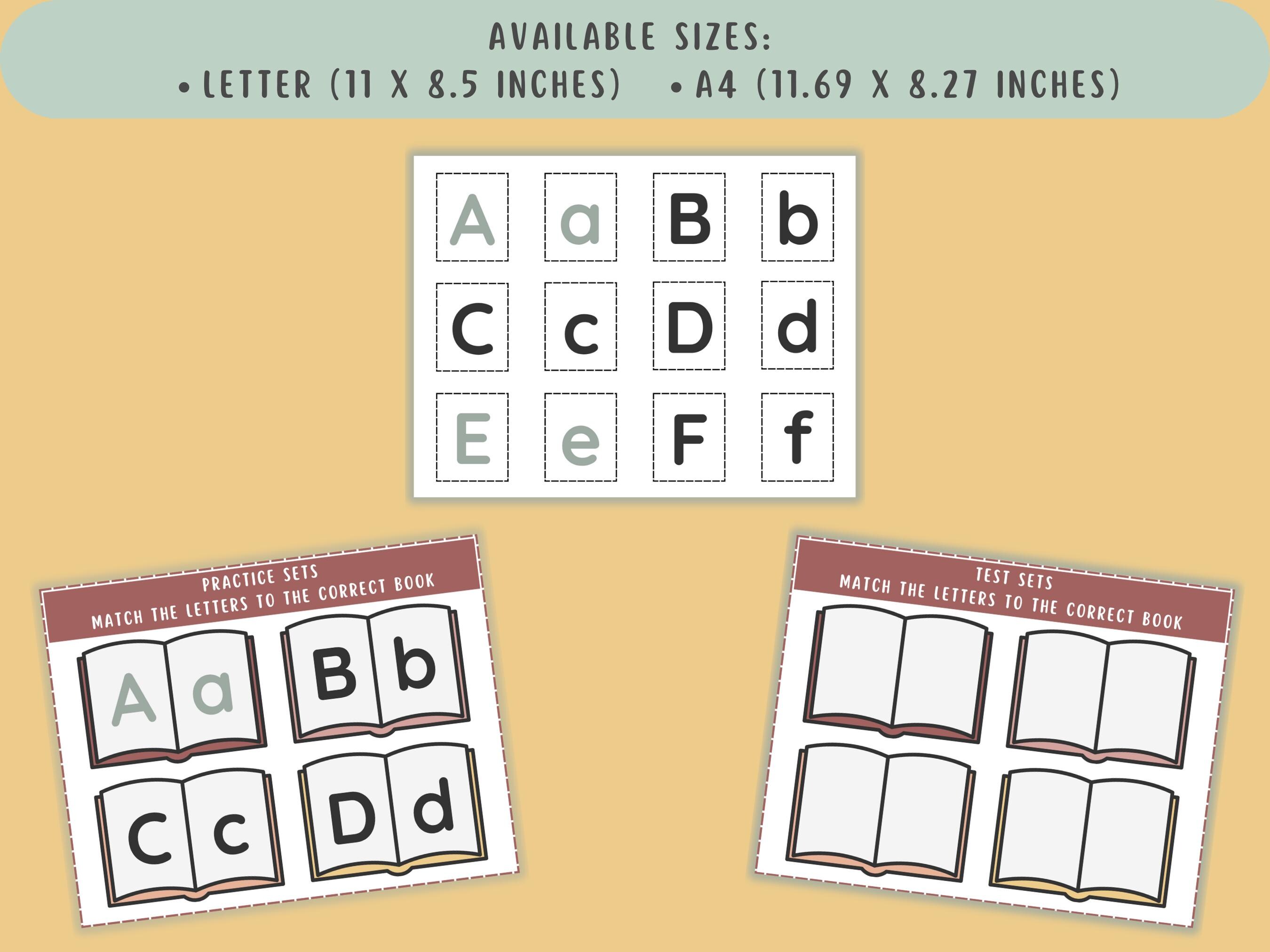 Uppercase and Lowercase Letters Matching Activity Alphabet Learning ...