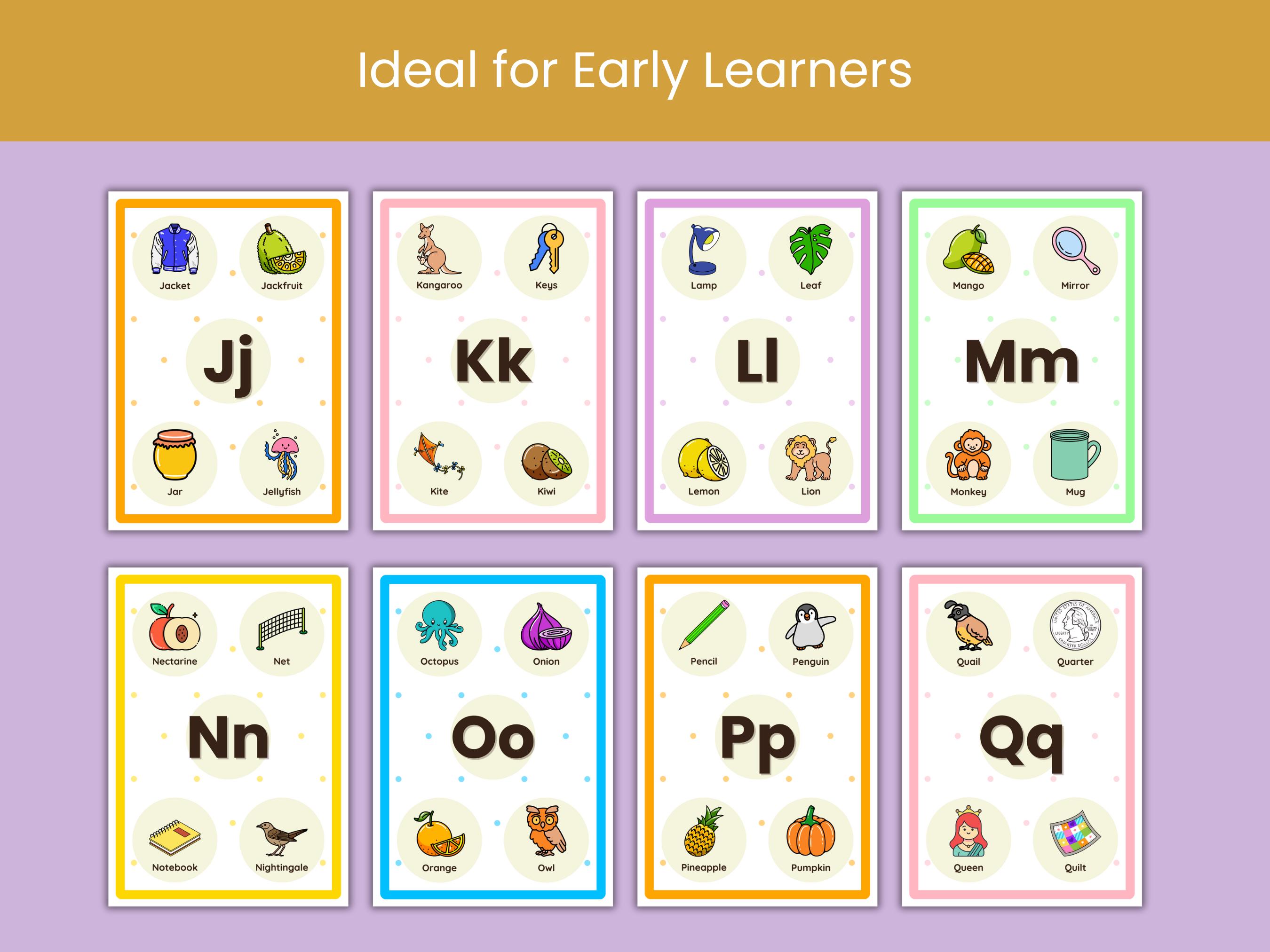 ABC Posters Classroom Printable Alphabet Posters Alphabet Education ...
