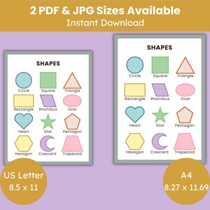 Educational Wall Art Printable Learning Resource Preschool Homeschool ...