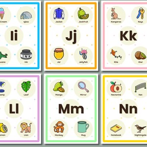 ABC Posters Classroom Printable Alphabet Posters Alphabet Education ...
