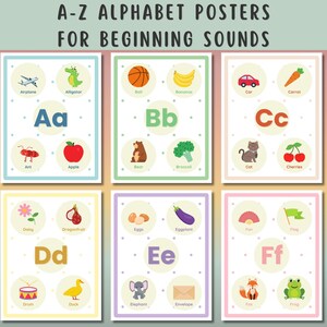 ABC Posters Classroom Printable Alphabet Posters Alphabet Education ...