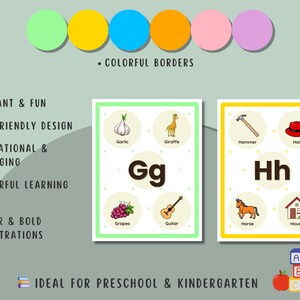 ABC Posters Classroom Printable Alphabet Posters Alphabet Education ...