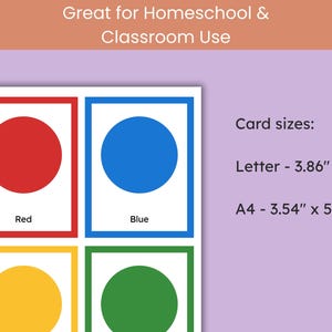 Printable Flashcards Teaching Colors for Homeschool Activity Learning ...