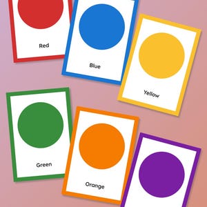 Printable Flashcards Teaching Colors for Homeschool Activity Learning ...