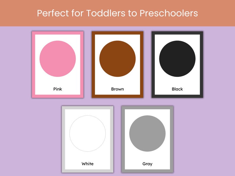 Printable Flashcards Teaching Colors for Homeschool Activity Learning ...