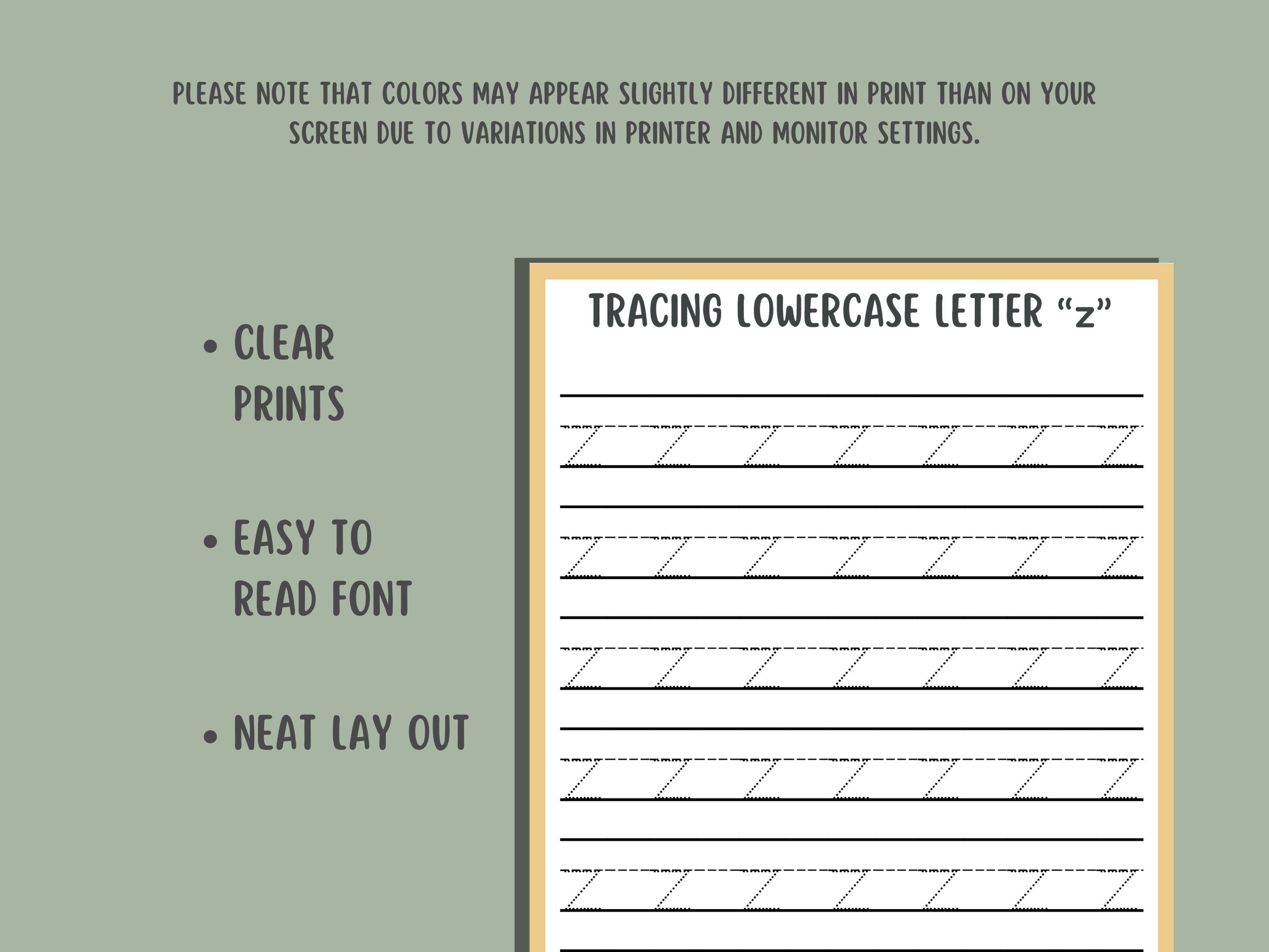 Letter Formation Uppercase Lowercase Letters Alphabet Writing Practice ...