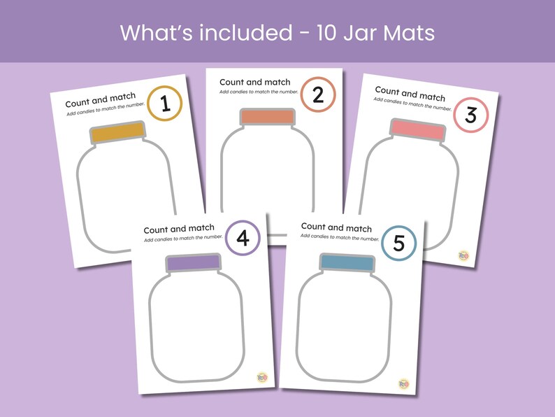 Count and Match Numbers 1–10 | Candy Jar Counting Activity | Preschool ...