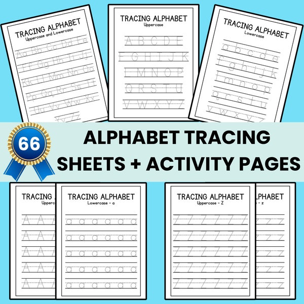 Alphabet Tracing Worksheets Printable Handwriting Practice Worksheet ...