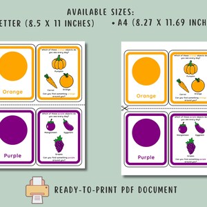 Printable Flashcards Teaching Colors for Homeschool Activity Learning ...