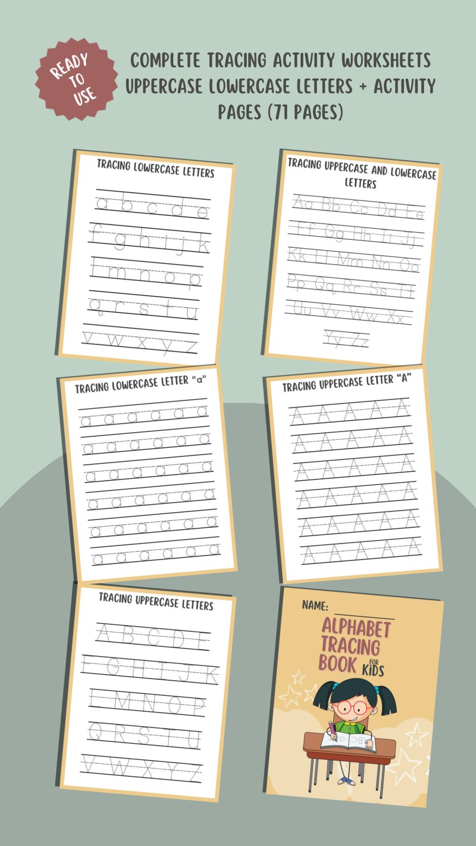 Letter Formation Uppercase Lowercase Letters Alphabet Writing Practice ...